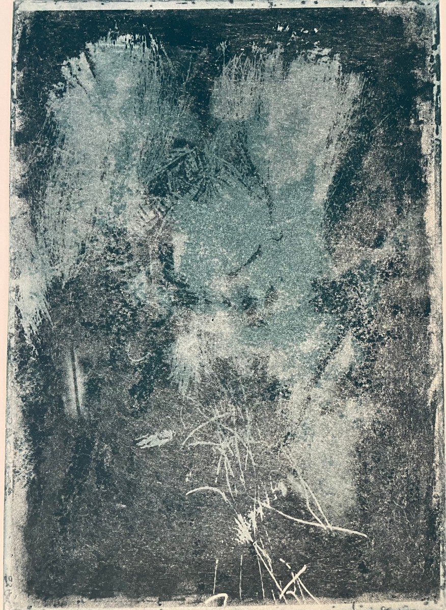 Ghost prints from solar etching session- #SWS – caryl beach Art